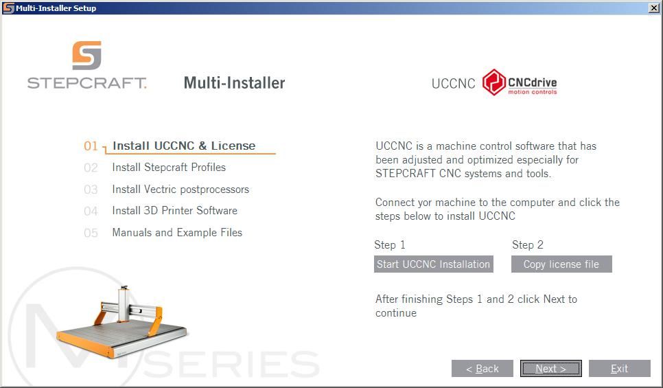 UCCNC Installation – Stepcraft Inc.